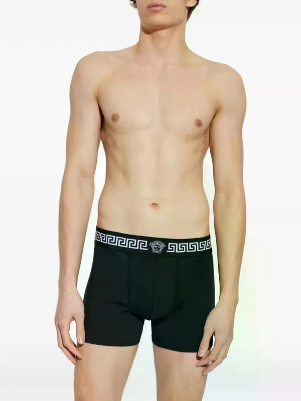 Versace Meander-pattern Boxers - Black