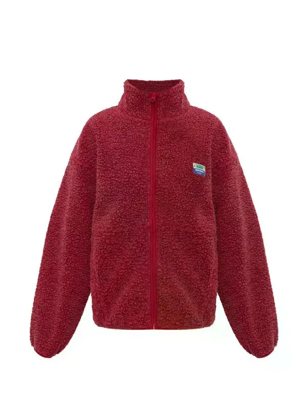 American Vintage Fleece Zip-up Sweatshirt - Red