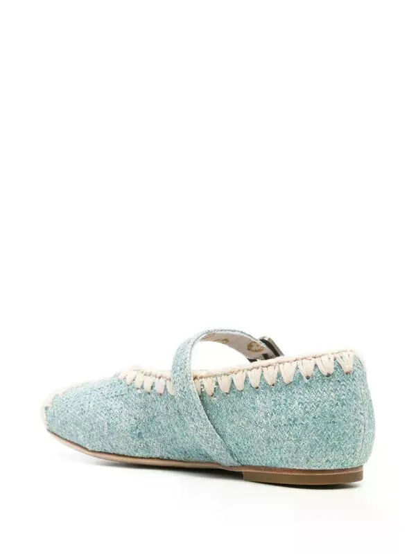 Mou Round-toe Ballerina Flats - Blue
