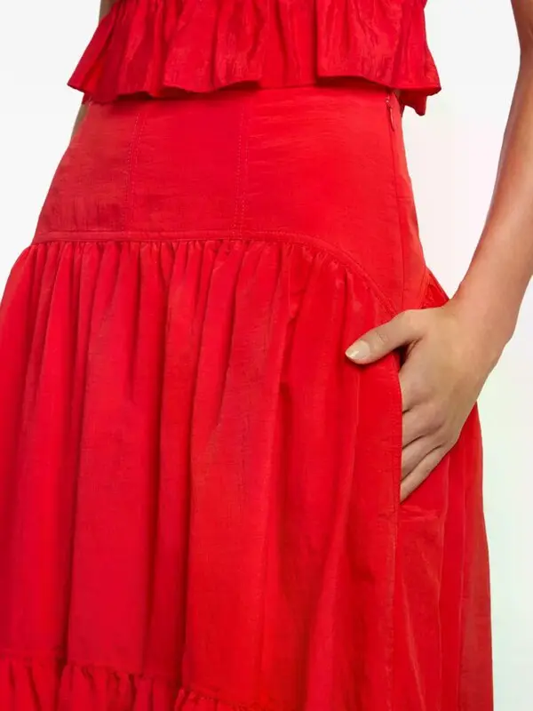 Cinq À Sept Blythe Maxi Skirt - Red
