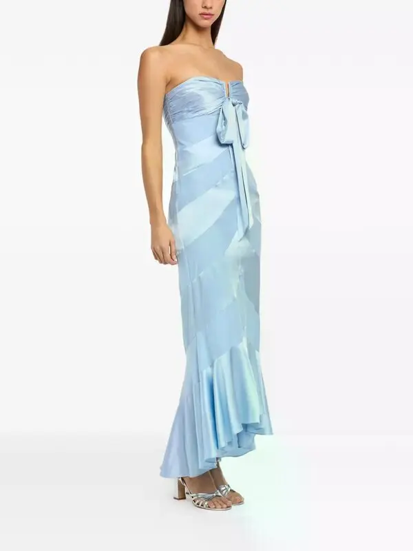 Cinq À Sept Bow Strapless Dress - Blue