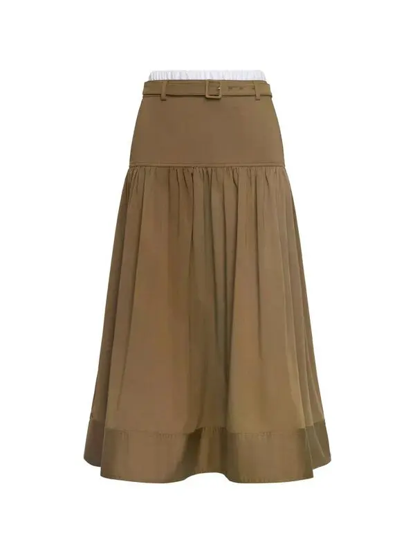 Cinq À Sept Belted Gathered Skirt - Brown