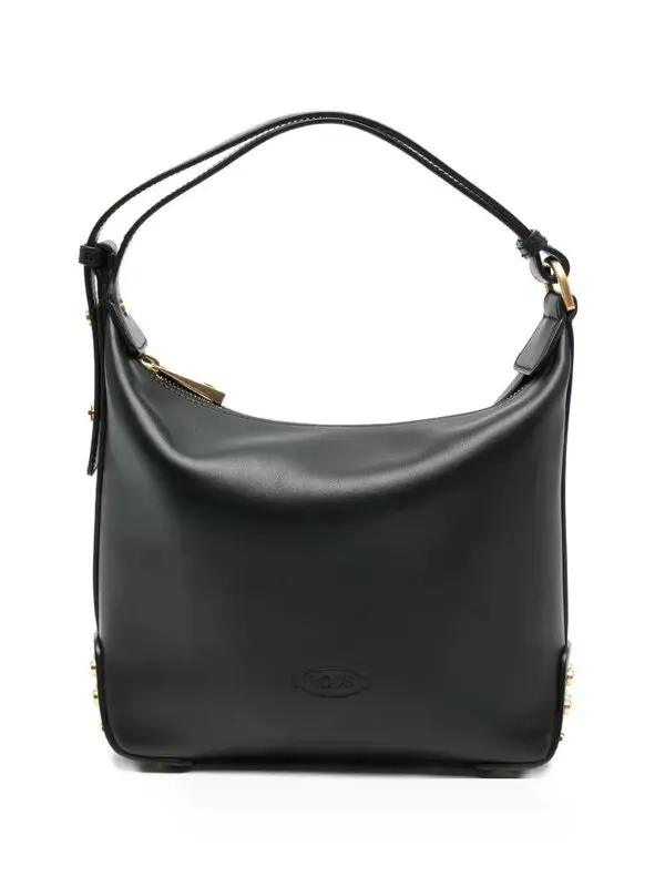 TOD'S Stud-embellishment Leather Tote Bag - Black