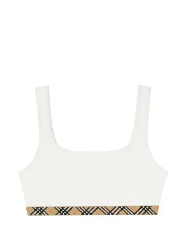 Burberry Check Trim Bikini Top