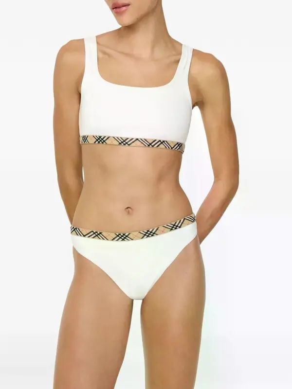 Burberry Check Trim Bikini Top