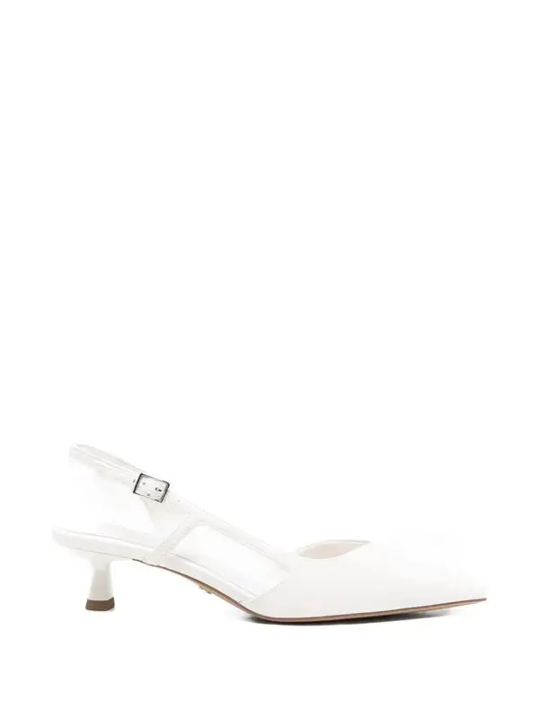 TAMARIS Point-toe Slingback Pumps - White