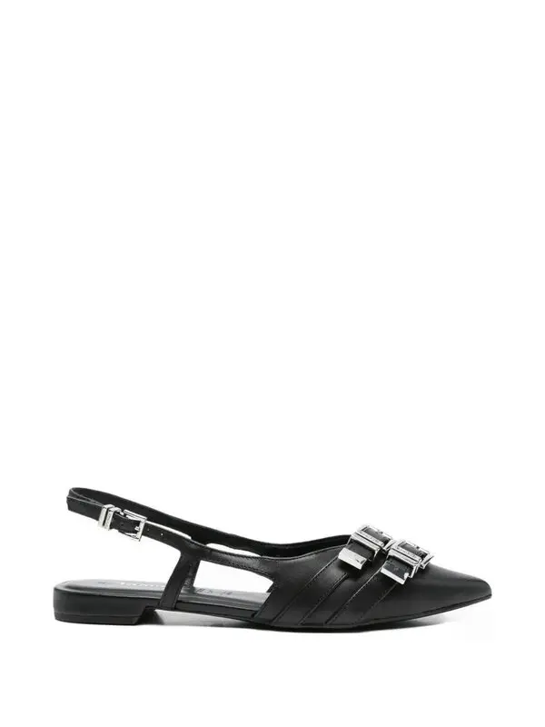 TAMARIS Flat Pumps With Buckle Strap - Black