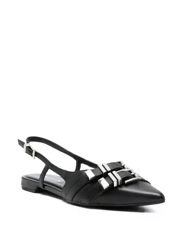 TAMARIS Flat Pumps With Buckle Strap - Black
