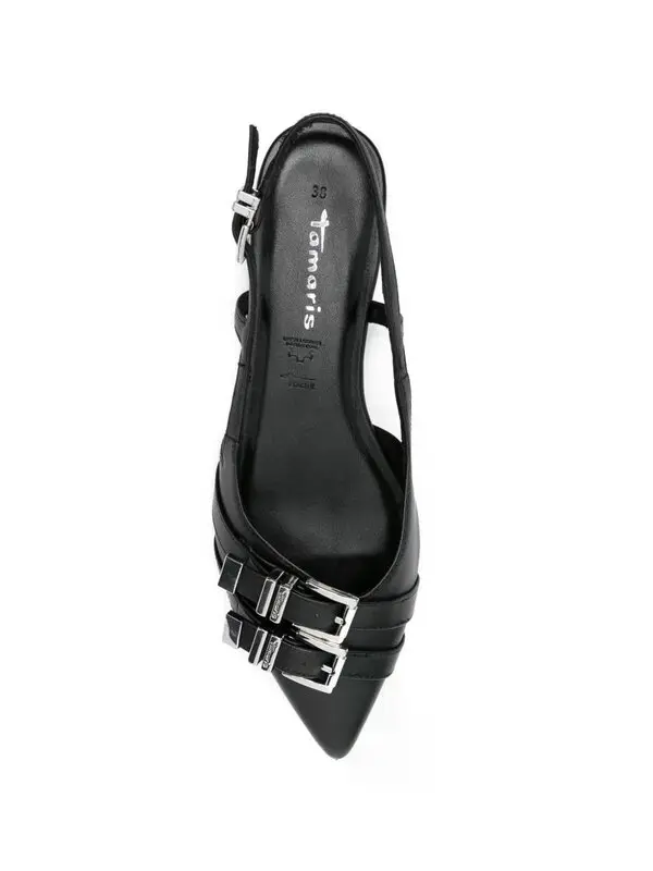 TAMARIS Flat Pumps With Buckle Strap - Black