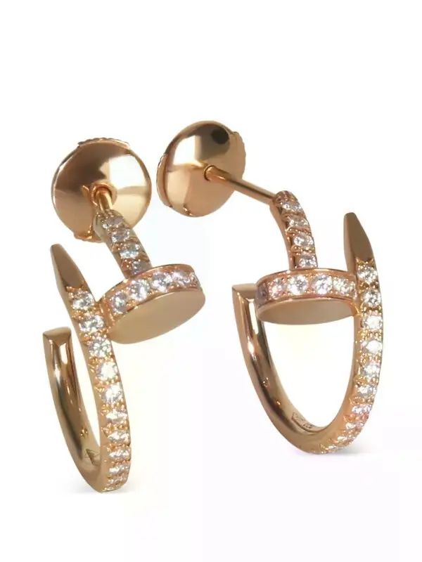 CARTIER Juste Un Clou Diamond Earrings - Pink