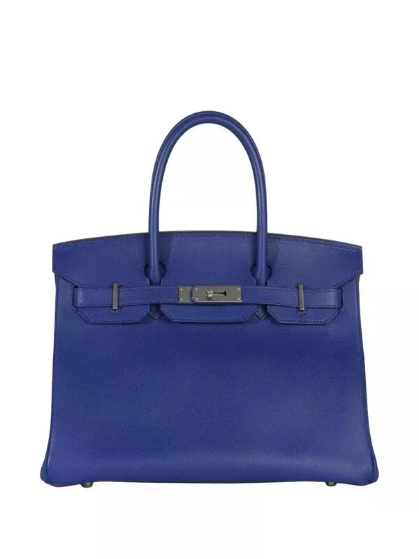 Hermès 2014 30 Birkin Tote Bag - Blue