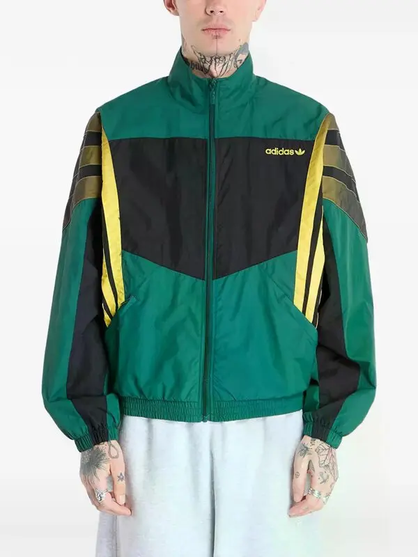 Adidas Striped Zip-up Sweatshirt - Green