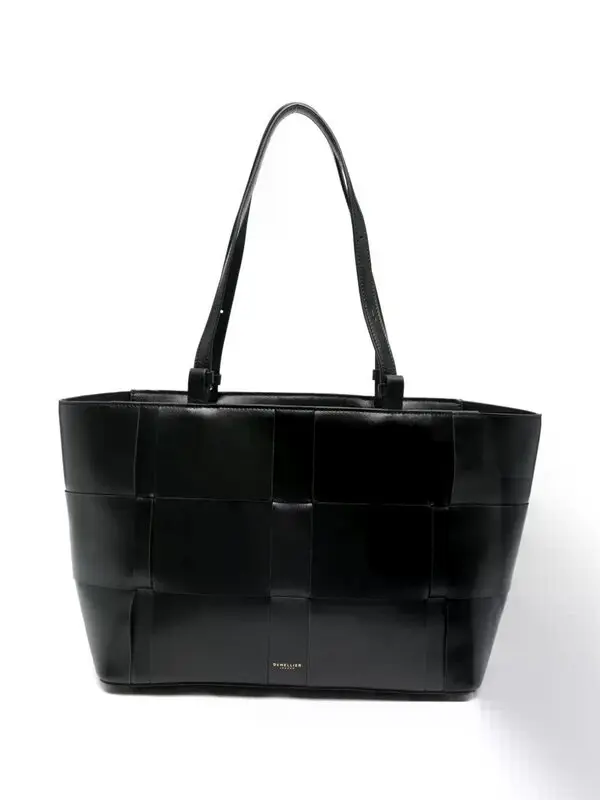 DEMELLIER Florence Woven Tote Bag - Black