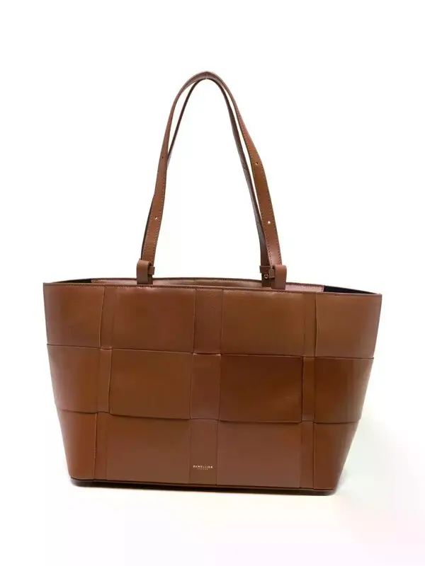DEMELLIER Florence Woven Leather Tote Bag - Brown