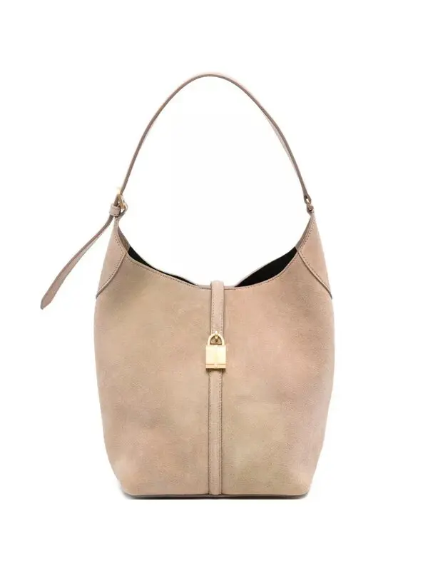 DEMELLIER Siena Suede Bucket Bag - Neutrals