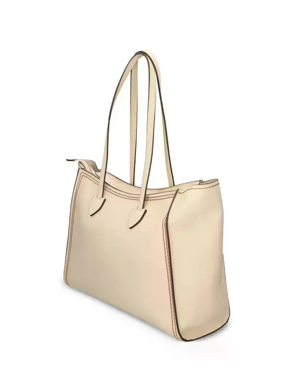 Moschino Logo-plaque Tote Bag - Neutrals