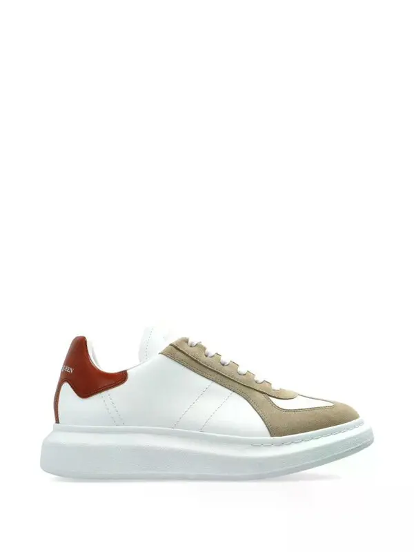 Alexander McQueen Panelled Leather Sneakers - White