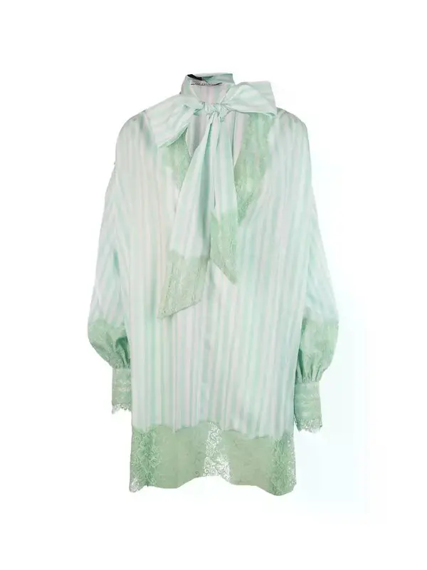 LES FILLES D'EVA Striped Lace Dress - Green