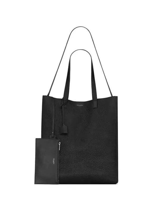 Saint Laurent Grained-leather Tote - Black