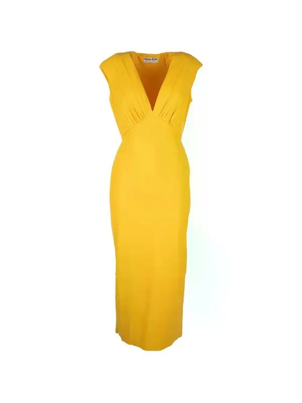 Chiara Boni La Petite Robe Maki V-neck Midi Dress - Yellow