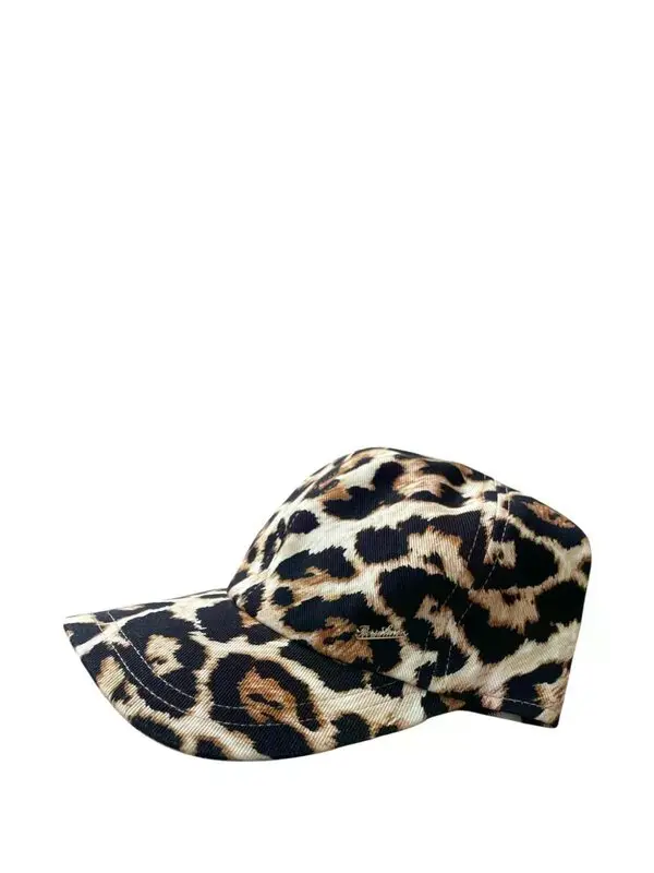Borsalino Leopard Print Baseball Cap - Neutrals