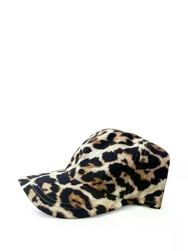 Borsalino Leopard Print Baseball Cap - Neutrals