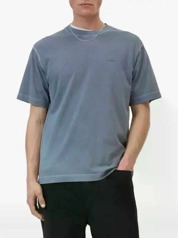 Closed Logo-detail Crew-neckt-shirt - Blue