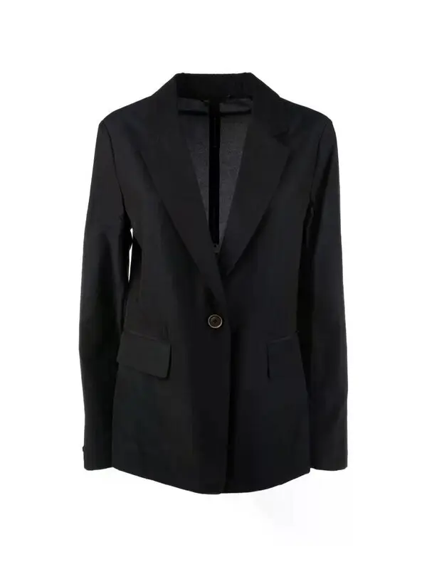 Peserico Buttoned Blazer With Pockets - Blue