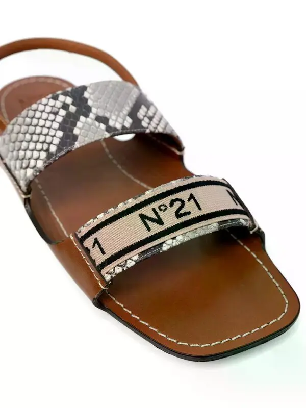 N°21 Snakeskin-effect Strap Sandals
