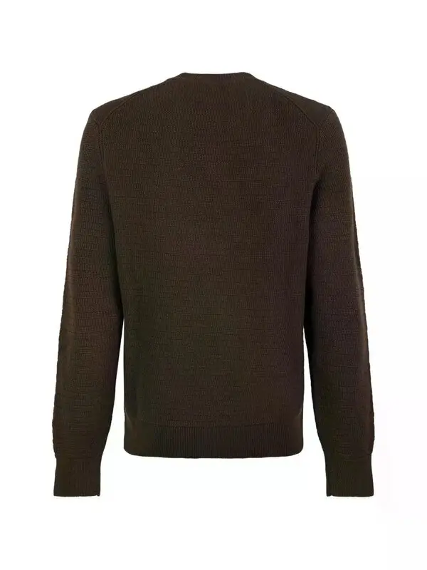 BOSS Textured Knit Sweater - Brown