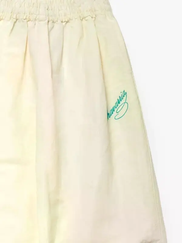 WILLY CHAVARRIA Elastic Waistband Embroidery Trousers - Neutrals