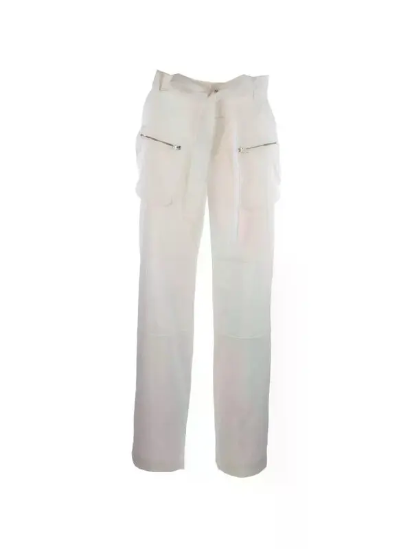 LES FILLES D'EVA Zip Detail Trousers - White