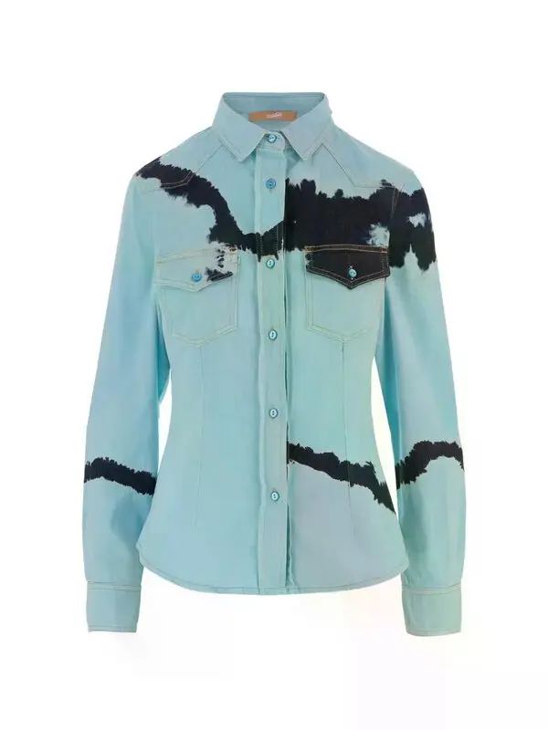 DON'T @ ME Tie Dye Buttoned Shirt
