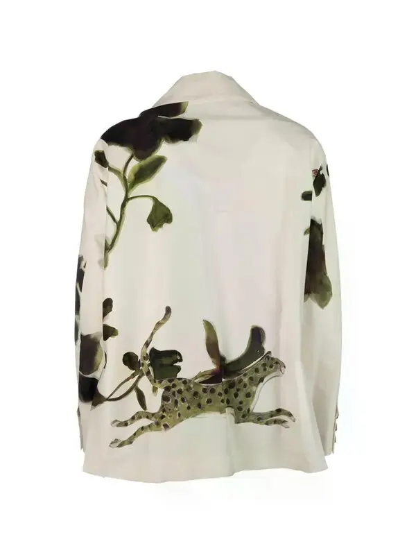 CO.GO Floral-print Cotton Blazer