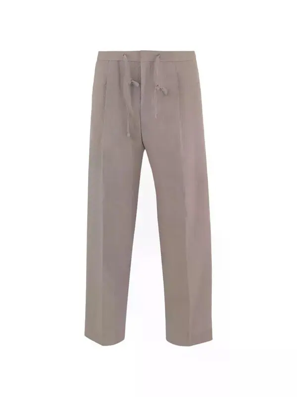 BOSS Drawstring Pleat Trousers - Neutrals