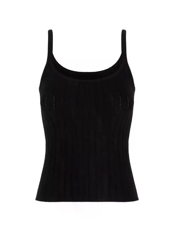 Iceberg Ribbed Tank Top - Black