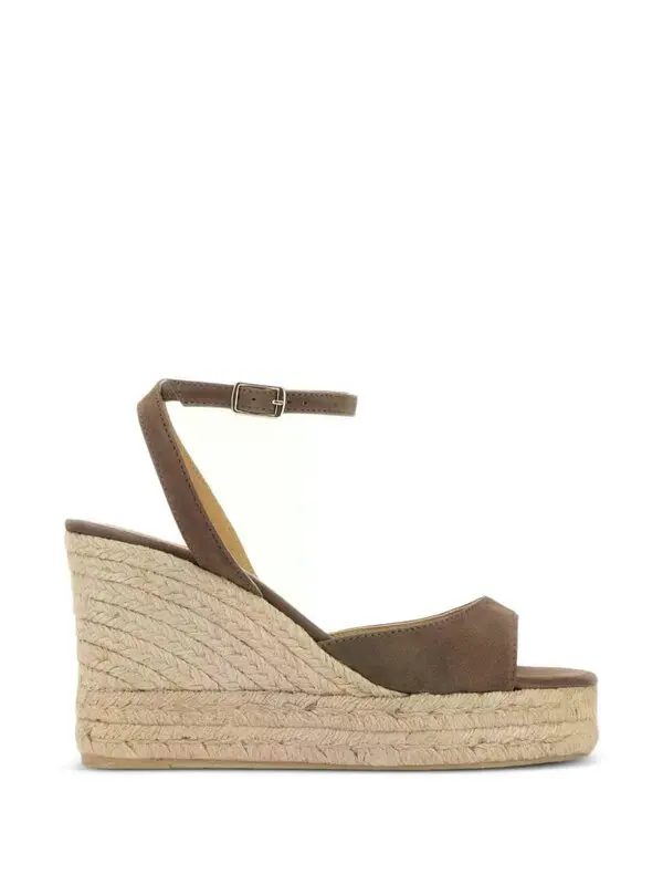CastaÑer Balir Suede Wedge Sandals - Brown