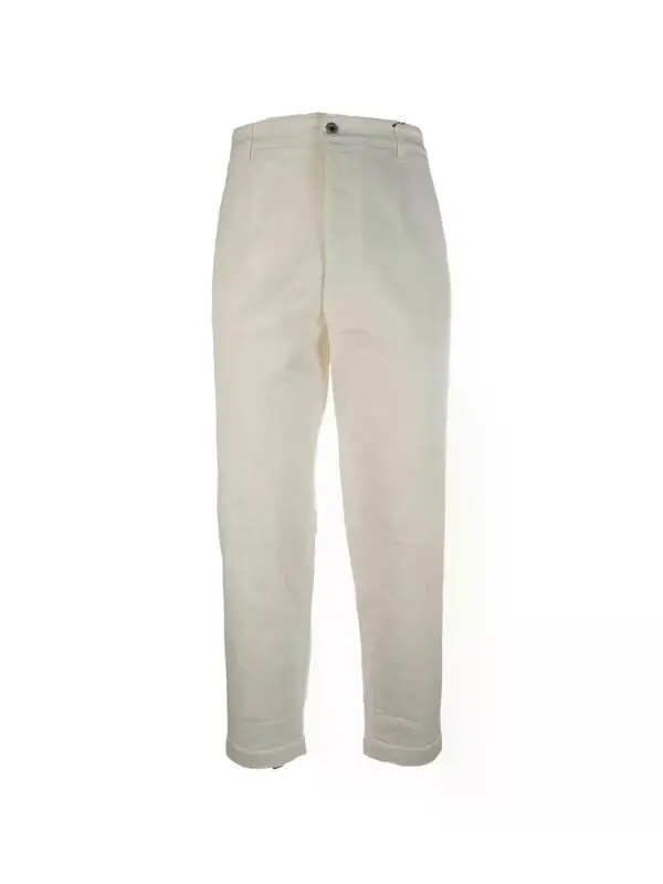 PENCE 1979 Button-fastening Buckle-detail Trousers - White
