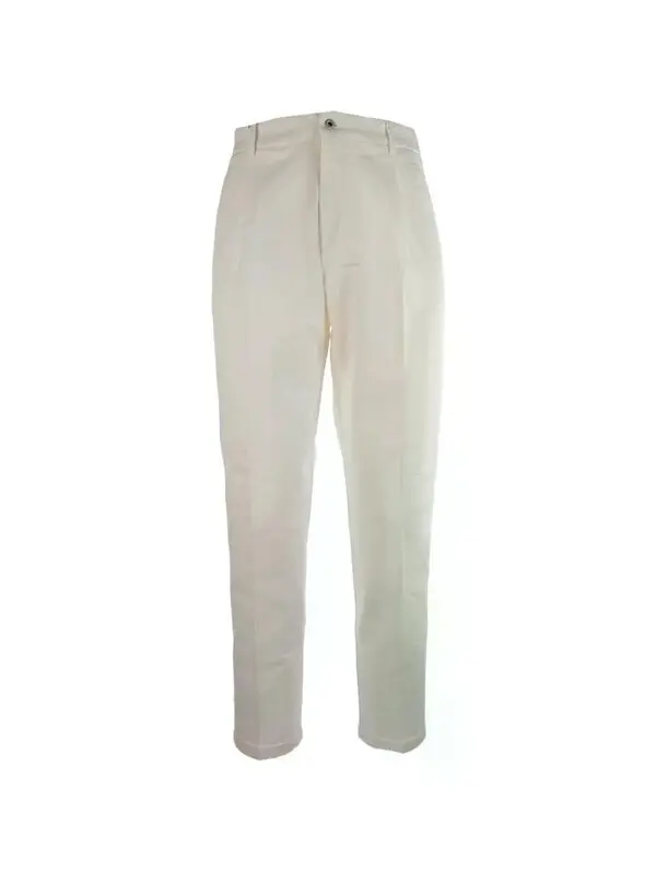 PENCE 1979 Button-fastening Pleated Trousers - White