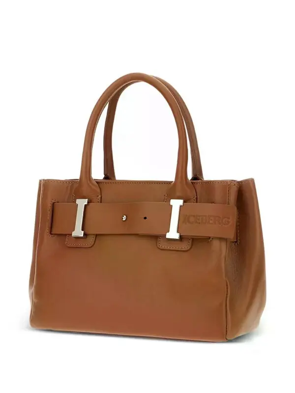 Iceberg Logo-detail Leather Handbag