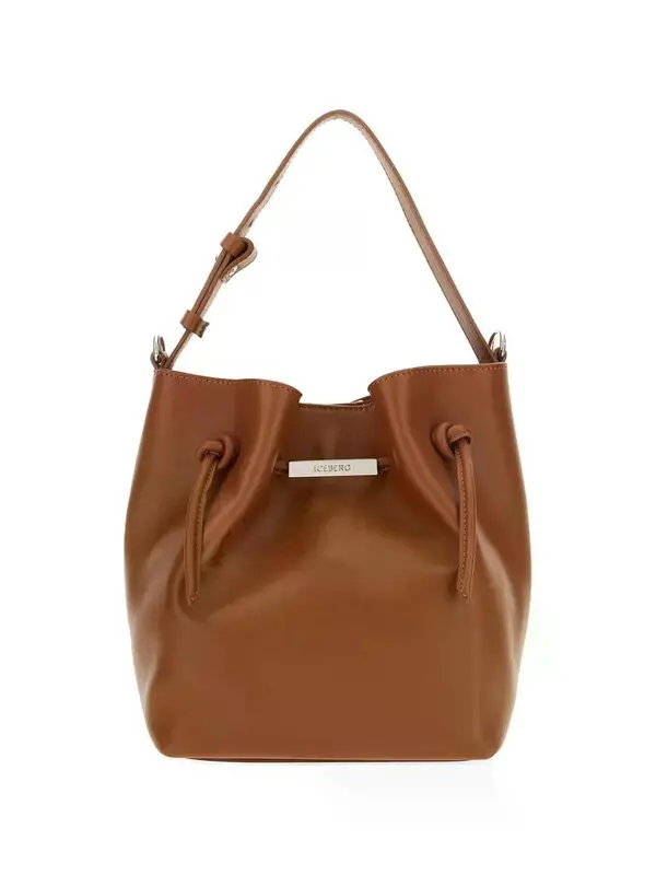 Iceberg Logo-plaque Leather Tote Bag - Brown