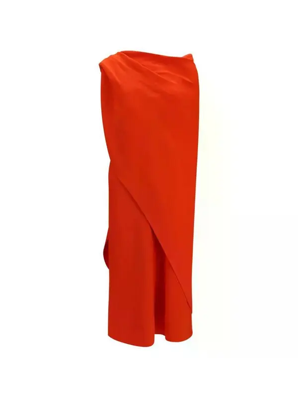 Balenciaga Draped Maxi Dress - Orange