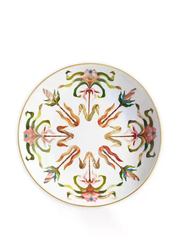 L'Objet Grand Tour Floral Bowl - White