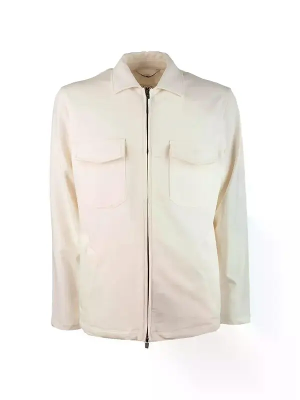 KIRED Pocket-detail Zip-up Shirt Jacket - White