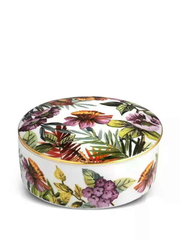 SIMONE GUIDARELLI HOME Jungle Floral-print Jewellery Box - White