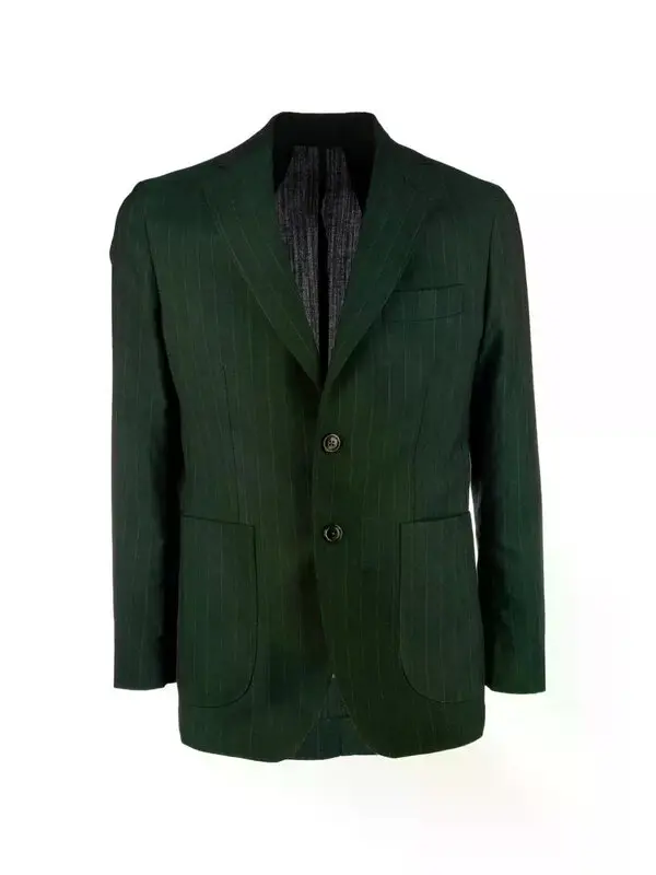 COLAMARINO Pinstripe Pocket Blazer - Green