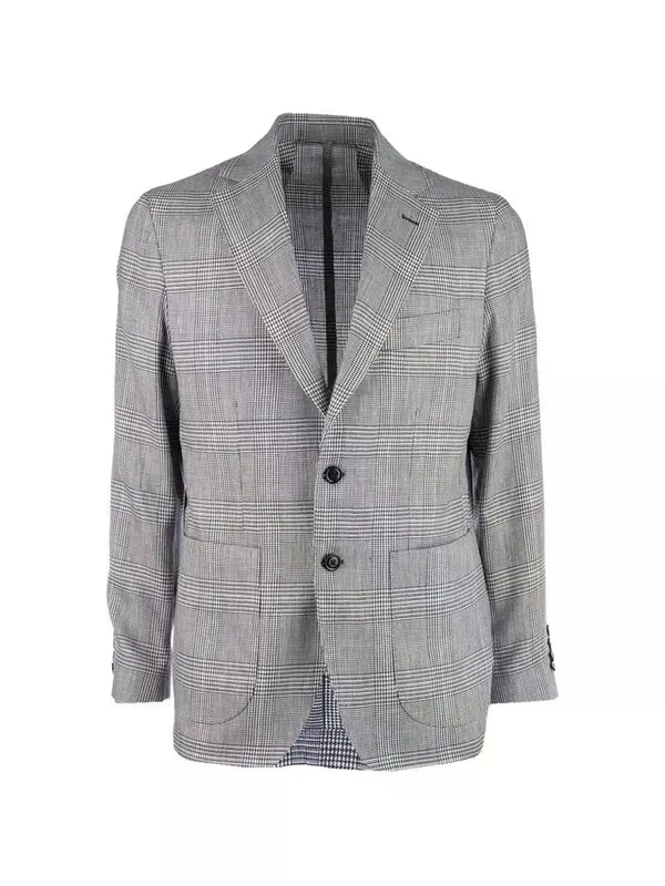 COLAMARINO Checked Blazer - Grey