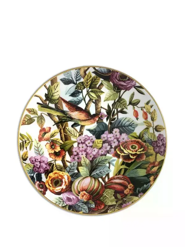 SIMONE GUIDARELLI HOME Jungle Floral-pattern Plate - White