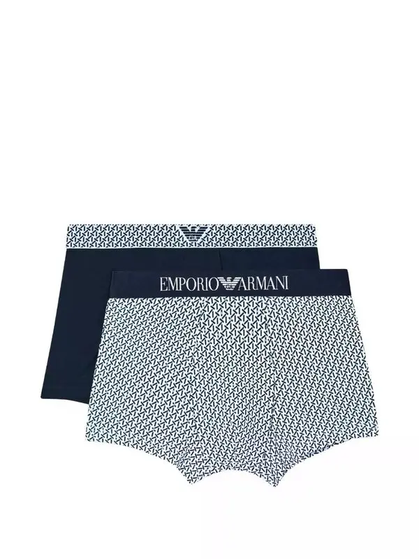 Emporio Armani Logo-detail Boxers Set - Blue