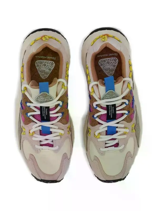 FLOWER MOUNTAIN Yamabushi Suede-inserts Sneakers - Neutrals